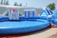 China Enjoy Indoor Water Fun with 5-10 Passenger Inflatable Water Slide and Large Round Pool for sale