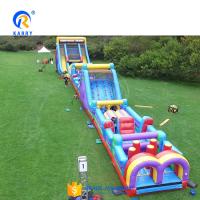 China PVC Inflatable Obstacle Course Combo Bounce House with Climbing Wall for sale