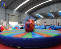 China Commercial Bouncy Mechanical Rodeo Bull Riding Machine Inflatable Bull Ride for Adults for sale
