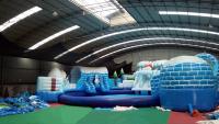 China Oversize Swimming Pool Moonwalk Inflatable Water Park for Kids and Adults Polar Bear Water Slide for sale