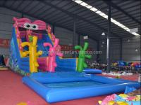 China Backyard Kids Party Trampoline Inflatable Cute Octopus Water Slide and Kids Play Pool for sale