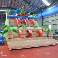 China Family Party Amusement Equipment Digital Printing Dinosaur Slide Inflatable Castle for sale