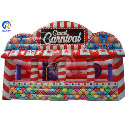 China Inflatable Game Stall Party Booth Tent with 4 in 1 Table Top Games and PVC Material for sale