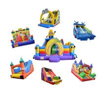 China Indoor or Outdoor Inflatable Small Cartoon Kids Slide with Customized Color and Logo for sale