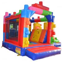 China Affordable Inflatable Castle Slide Combination with Trendy Building Block Design for sale