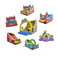 China Indoor or Outdoor Inflatable Small Cartoon Kids Slide with Customized Color and Logo for sale