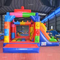 China Affordable Inflatable Castle Slide Combination with Trendy Building Block Design for sale