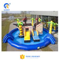 China Customized color water slide inflatable pool for pirate ship inflatable water park for sale