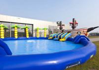 China Customized color water slide inflatable pool for pirate ship inflatable water park for sale