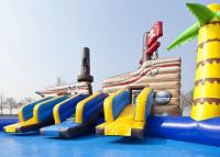 China Customized color water slide inflatable pool for pirate ship inflatable water park for sale