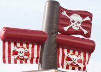 China Customized color water slide inflatable pool for pirate ship inflatable water park for sale