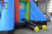China Custom Logo Printed PVC Inflatable Rocket Airborne Adventure Game for Kids and Adults for sale