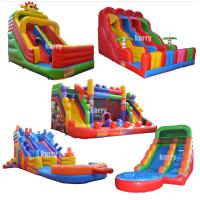 China Customized Color Building Block Slide Inflatable Wet and Dry Jumping Slide for Outdoor Fun for sale