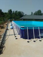 China Rectangular Mental Frame Swimming Pool with Digital Printing Logo 0.9mm PVC Material for sale