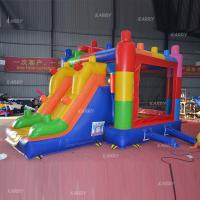 China Customize Accepted MiNi Bounce House Building Block Inflatable Castle with Slide for sale