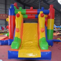 China Customize Accepted MiNi Bounce House Building Block Inflatable Castle with Slide for sale