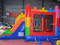 China Customize Accepted MiNi Bounce House Building Block Inflatable Castle with Slide for sale