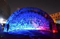 China Outdoor Playground Colorful Led Inflatable Tunnel Entrance Tent for Event Promotion for sale