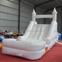 China Inflatable Castle Slide Combination Gas White Slide with Blower C/E or U/L Standard for sale