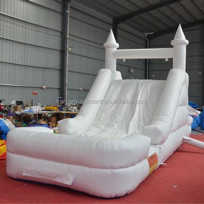 China Inflatable Castle Slide Combination Gas White Slide with Blower C/E or U/L Standard for sale
