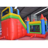China Features PORTABLE PVC Red N Blue Inflatable Castle with Pool N Slide Bouncer House for sale