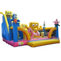 China Kids Inflatable Trampoline with CE/EN71/EN14960 Certification and Sponge Bob Castle for sale