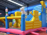 China Kids Inflatable Trampoline with CE/EN71/EN14960 Certification and Sponge Bob Castle for sale