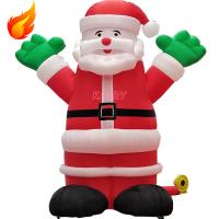 China Hot Christmas Party 4 Meters High Giant Inflatable Santa Claus with PORTABLE Features for sale