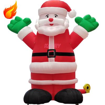 China Hot Christmas Party 4 Meters High Giant Inflatable Santa Claus with PORTABLE Features for sale