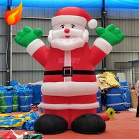 China Hot Christmas Party 4 Meters High Giant Inflatable Santa Claus with PORTABLE Features for sale