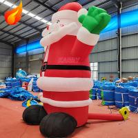 China Hot Christmas Party 4 Meters High Giant Inflatable Santa Claus with PORTABLE Features for sale