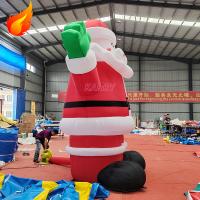 China Hot Christmas Party 4 Meters High Giant Inflatable Santa Claus with PORTABLE Features for sale