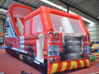 China Digital printing Popular Red Fire Truck Dry or Wet Slide for Kids and Adults for sale