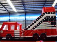 China Digital printing Popular Red Fire Truck Dry or Wet Slide for Kids and Adults for sale