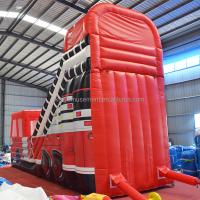 China Digital printing Popular Red Fire Truck Dry or Wet Slide for Kids and Adults for sale