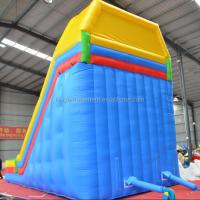 China Backyard Inflatable Water Slide 2 Lanes and Pools Kids Water Playground Park Games Slide for sale