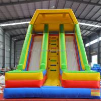 China Backyard Inflatable Water Slide 2 Lanes and Pools Kids Water Playground Park Games Slide for sale