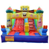 China Commercial Inflatable Slip and Slide for Kids Pretty Good PVC Sponge-Bob SquarePants Slide for sale