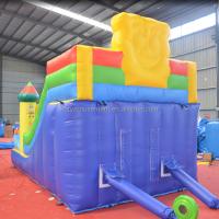 China Commercial Inflatable Slip and Slide for Kids Pretty Good PVC Sponge-Bob SquarePants Slide for sale