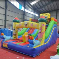 China Commercial Inflatable Slip and Slide for Kids Pretty Good PVC Sponge-Bob SquarePants Slide for sale