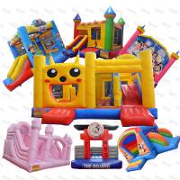 China Blower Included Outdoor Kids Inflatable Games Pikachu Bouncy Inflatable Castle Slide for sale