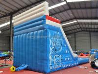 China Commercial Grade Inflatable Blue Dragon Slide for Adults with 2 Slip and Slide Pool for sale