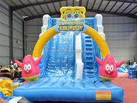 China 29ft Sponge-Bob Wide Slip n Slide for Kids N Adults Indoor PVC Commercial Inflatable for sale
