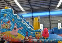 China 29ft Sponge-Bob Wide Slip n Slide for Kids N Adults Indoor PVC Commercial Inflatable for sale