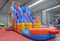 China 2023 Customized Outdoor Inflatables PVC Colorful Building Blocks Air Jumping Slide for sale
