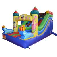 China 5-10 Passenger Custom Small Sponge-Bob Wet and Dry Slide with Digital Printing Design for sale