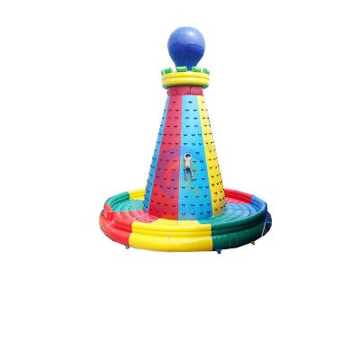 China Unisex Outdoor Interactive Sport Games Tower Inflatable Rock Climbing Wall with Blower for sale