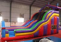 China Amusement Park Essential Large PVC Rainbow Funhuose Inflatable Wet and Dry Slide for sale