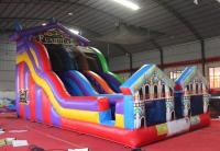China Amusement Park Essential Large PVC Rainbow Funhuose Inflatable Wet and Dry Slide for sale