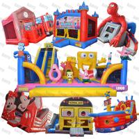 China Water Park Inflatable Fun City Combo with Obstacle Course and Sponge-Bob Park Theme for sale